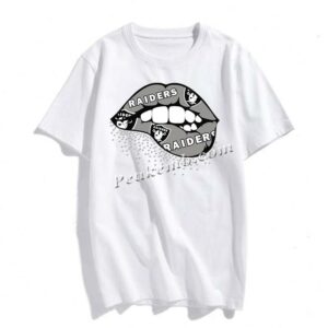 Lip w/ RAIDERS logo design Wholesale nfl heat iron on Transfer - PEAKEMB