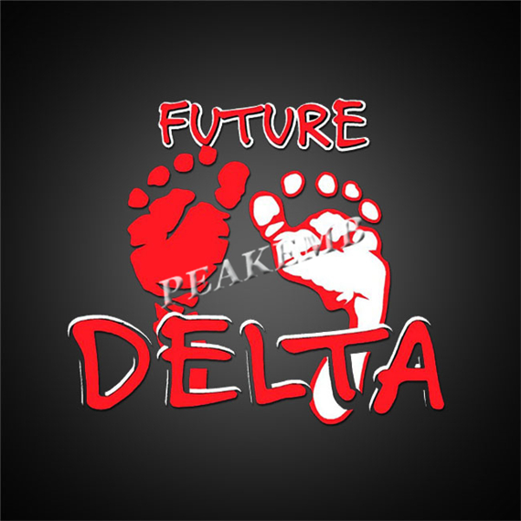 vinyl future delta letters w/ Footprint iron on heat transfer - PEAKEMB