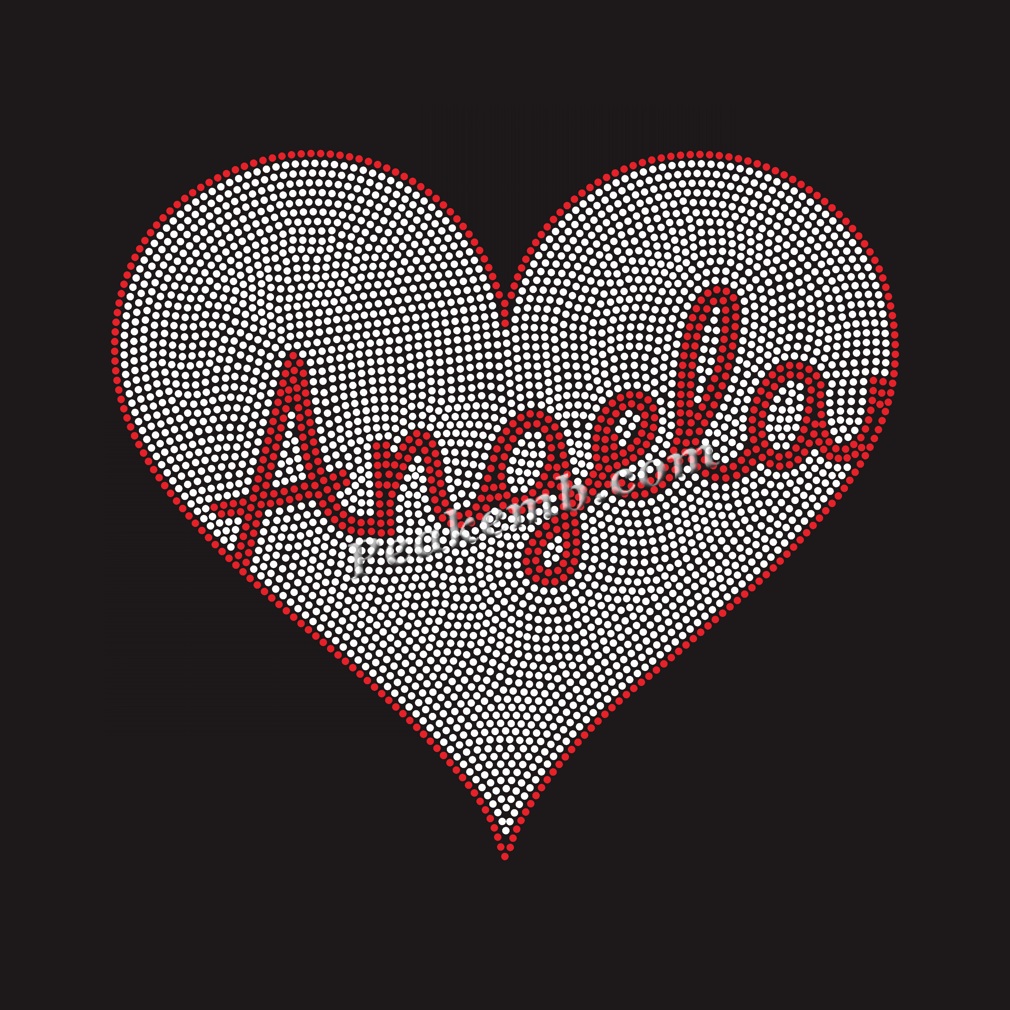 angela letters heart design iron on transfer for tshirt etc. - PEAKEMB